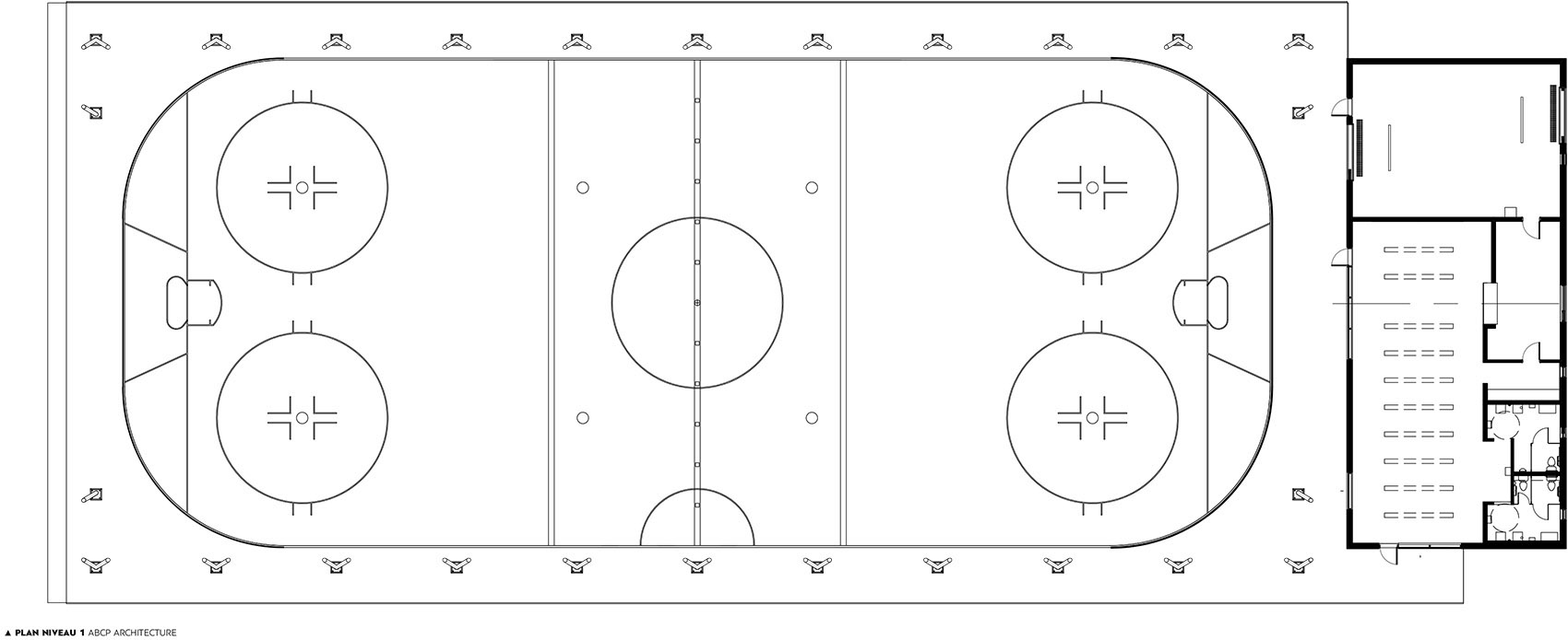 Parc des Saphirs skating rink by ABCP architecture - 谷德设计网