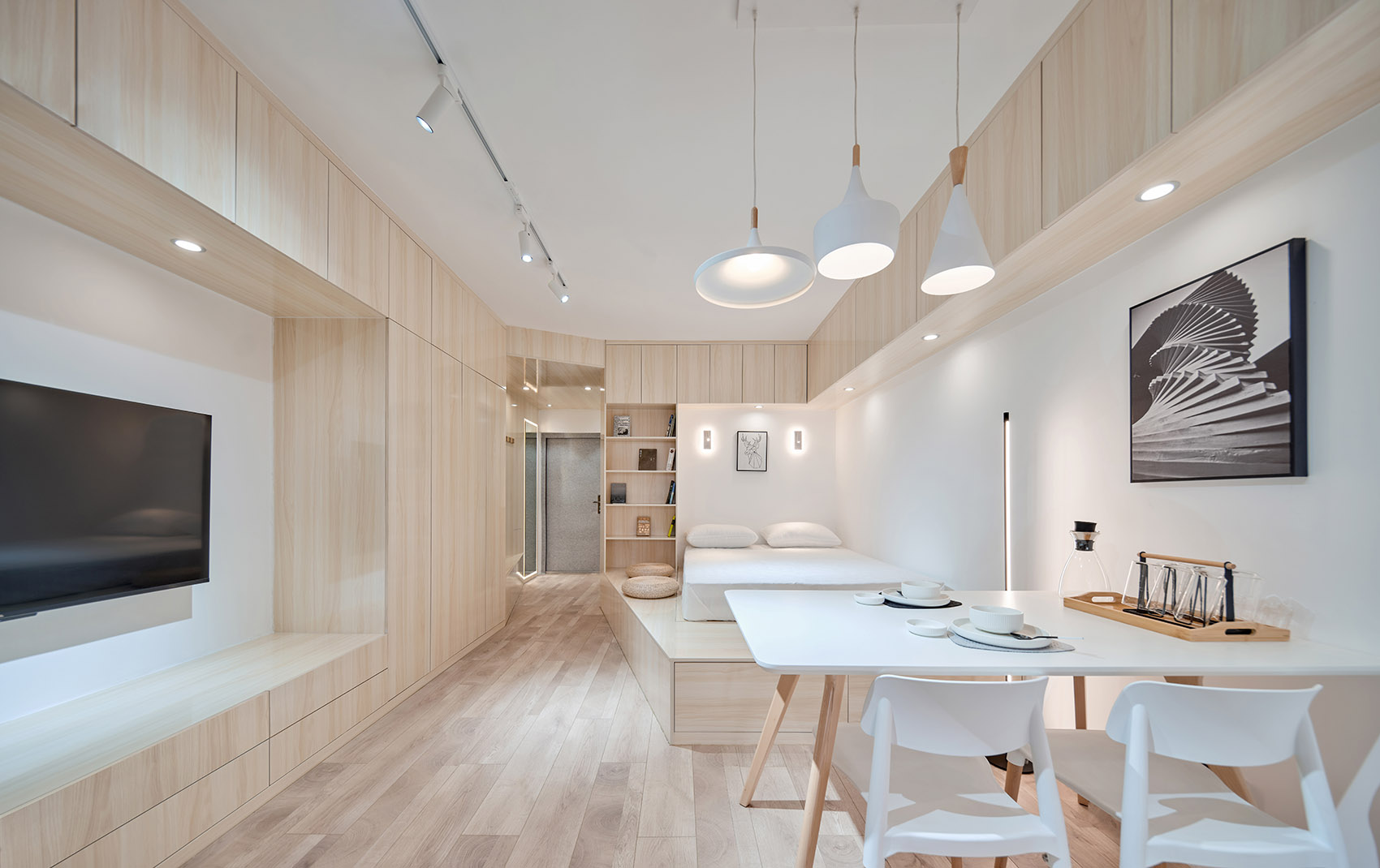 Renovation of a 34-square-meter small apartment in Weinan by HOT DESIGN ...