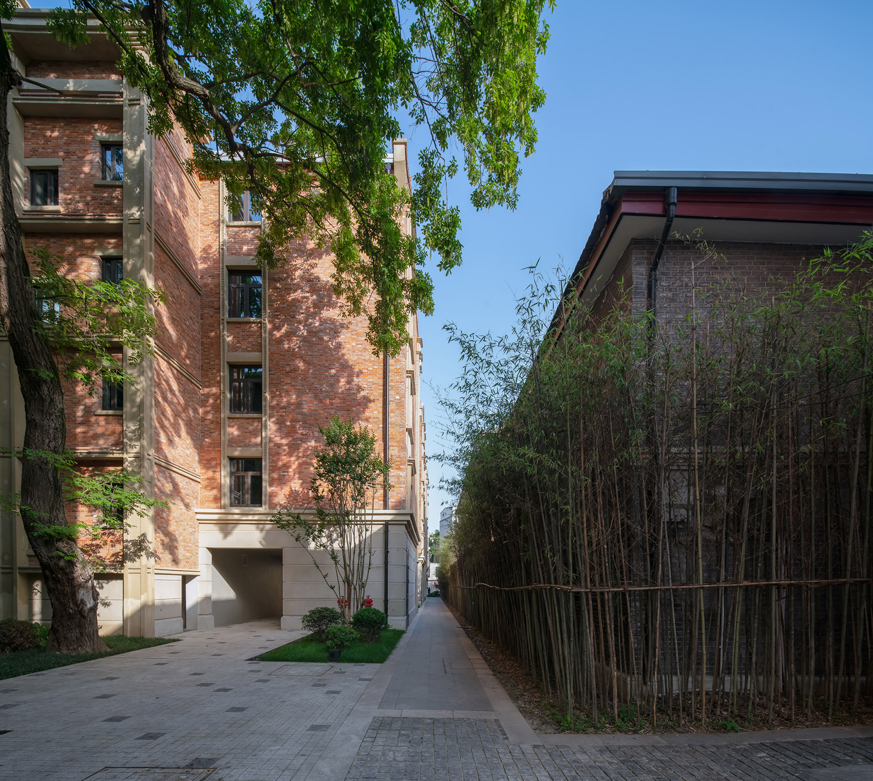 Design of landscape and indoor public area of century-old historic ...