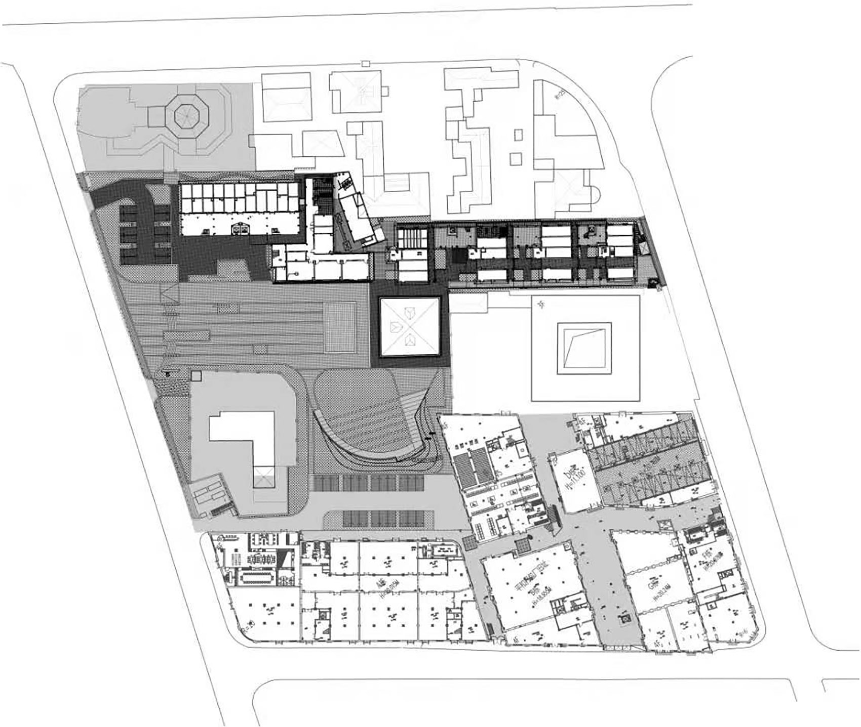 Design of landscape and indoor public area of century-old historic ...