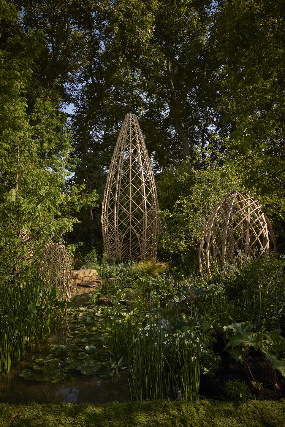 Bamboo Tower in Guangzhou Garden at 2021 Chelsea Flower Show by Xylotek ...