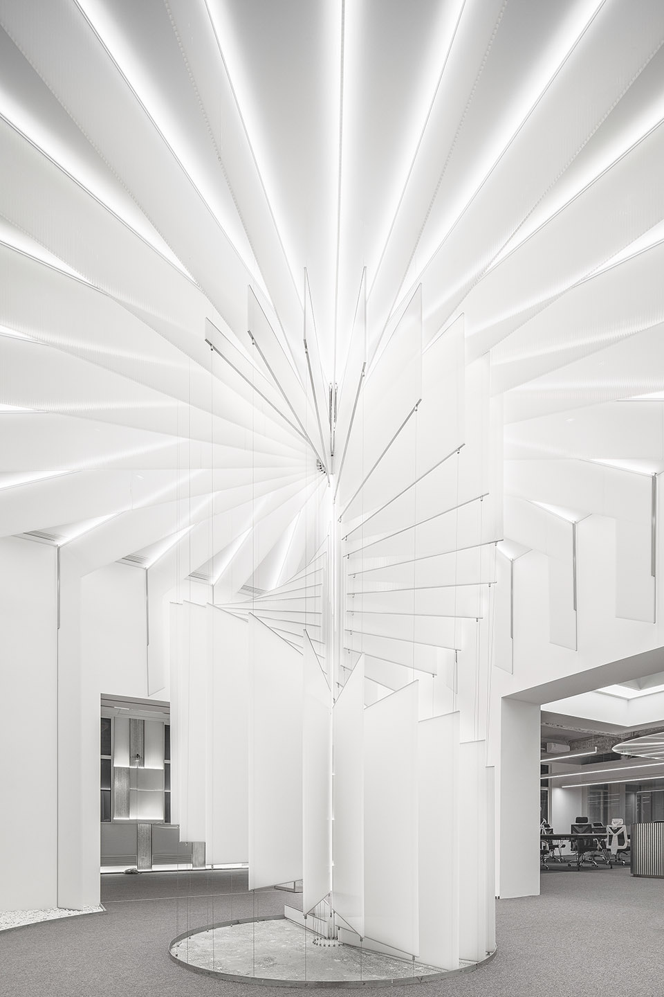 Cyber White Garden – Office space design for an advertising & media ...