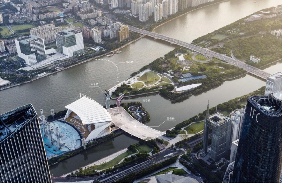 Haixin Bridge North Bank landscape upgrade project, Guangzhou, China by ...