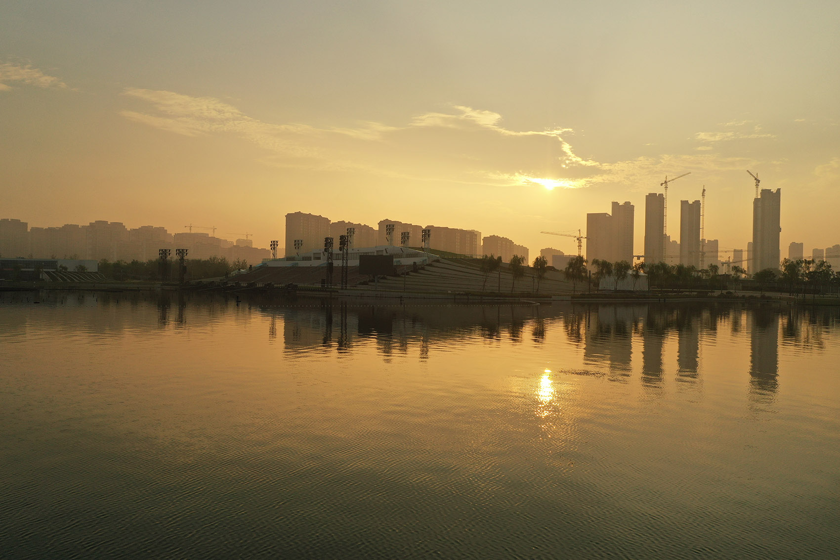 Overall design of Jinyang Lake Water Show Theater, China by UJ (Beijing ...
