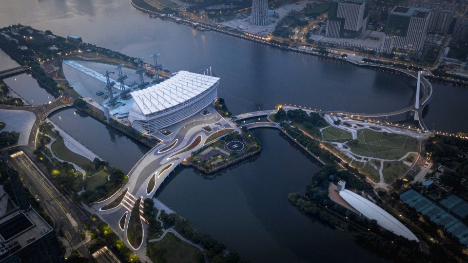 Haixin Bridge North Bank landscape upgrade project, Guangzhou, China by ...