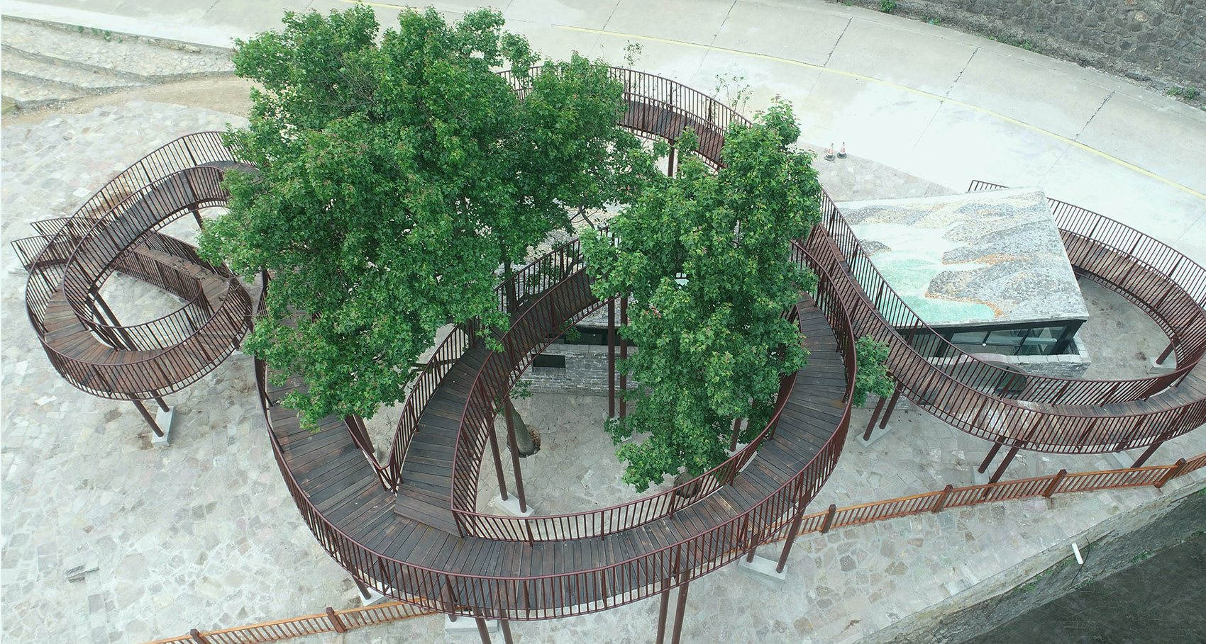 platforms in Jiutou (Green-way), China by Semi-arch Architecture Design ...