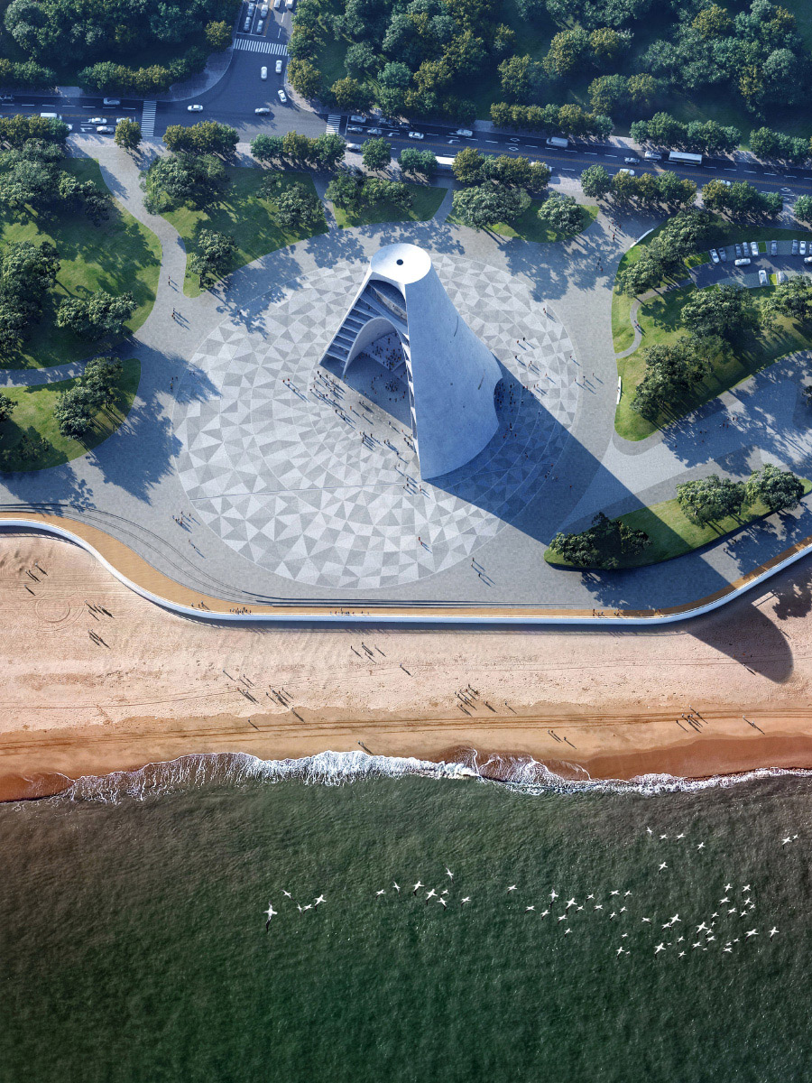 OPEN unveils design for Ambitious Sun Tower in Yantai, China - 谷德设计网