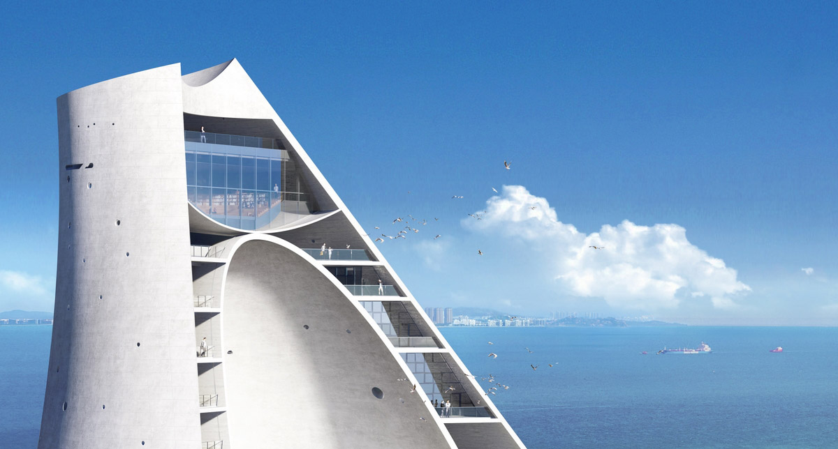 OPEN unveils design for Ambitious Sun Tower in Yantai, China - 谷德设计网