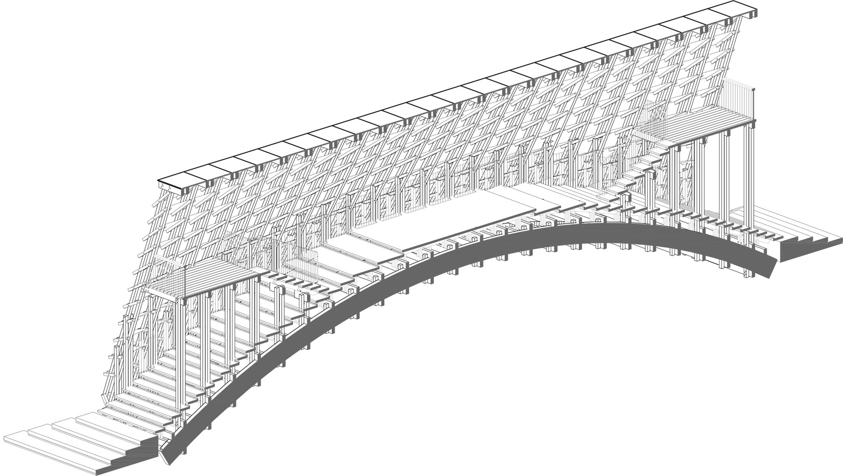 Timber Bridge in Gulou Waterfront, Guangdong, China by LUO studio - 谷德设计网