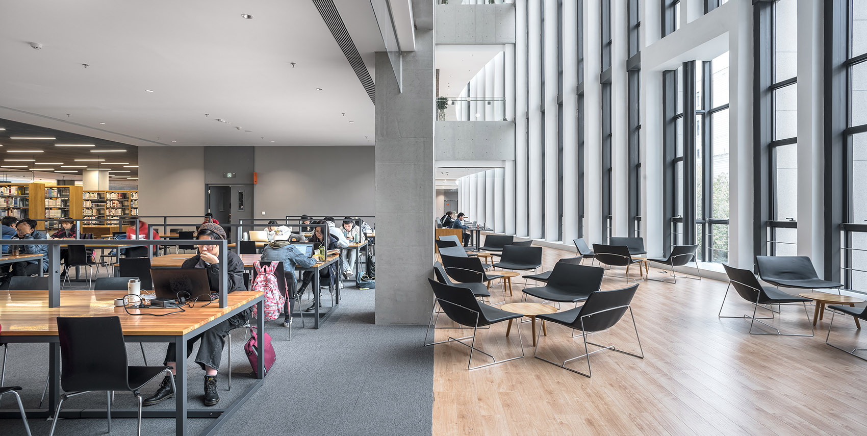 Interior Design of Yifu Library in Beijing University of Technology by ...