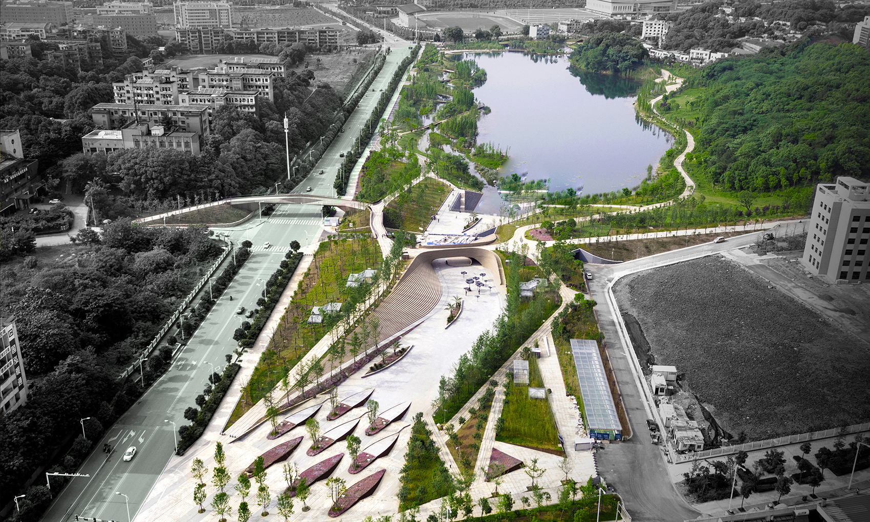 Hunan Xiangtan Muyu Lake Park landscape planning and design, China by ...