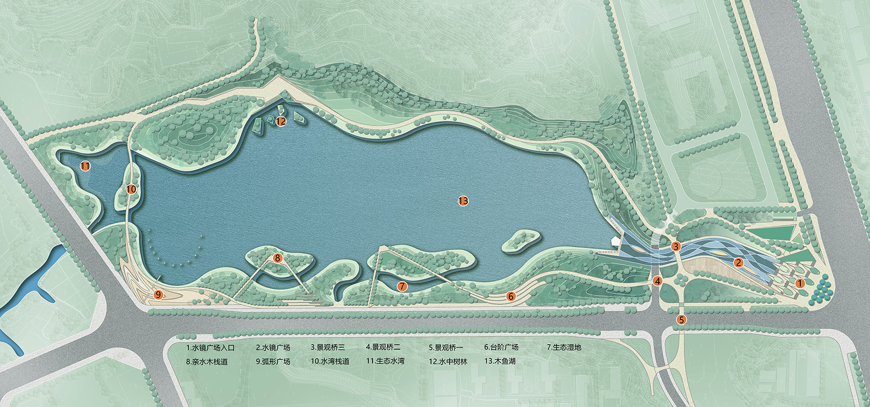 Hunan Xiangtan Muyu Lake Park landscape planning and design, China by ...