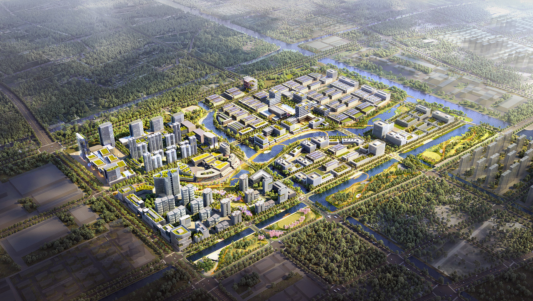 SOM created a “Future City”in Fengxian, Shanghai - 谷德设计网