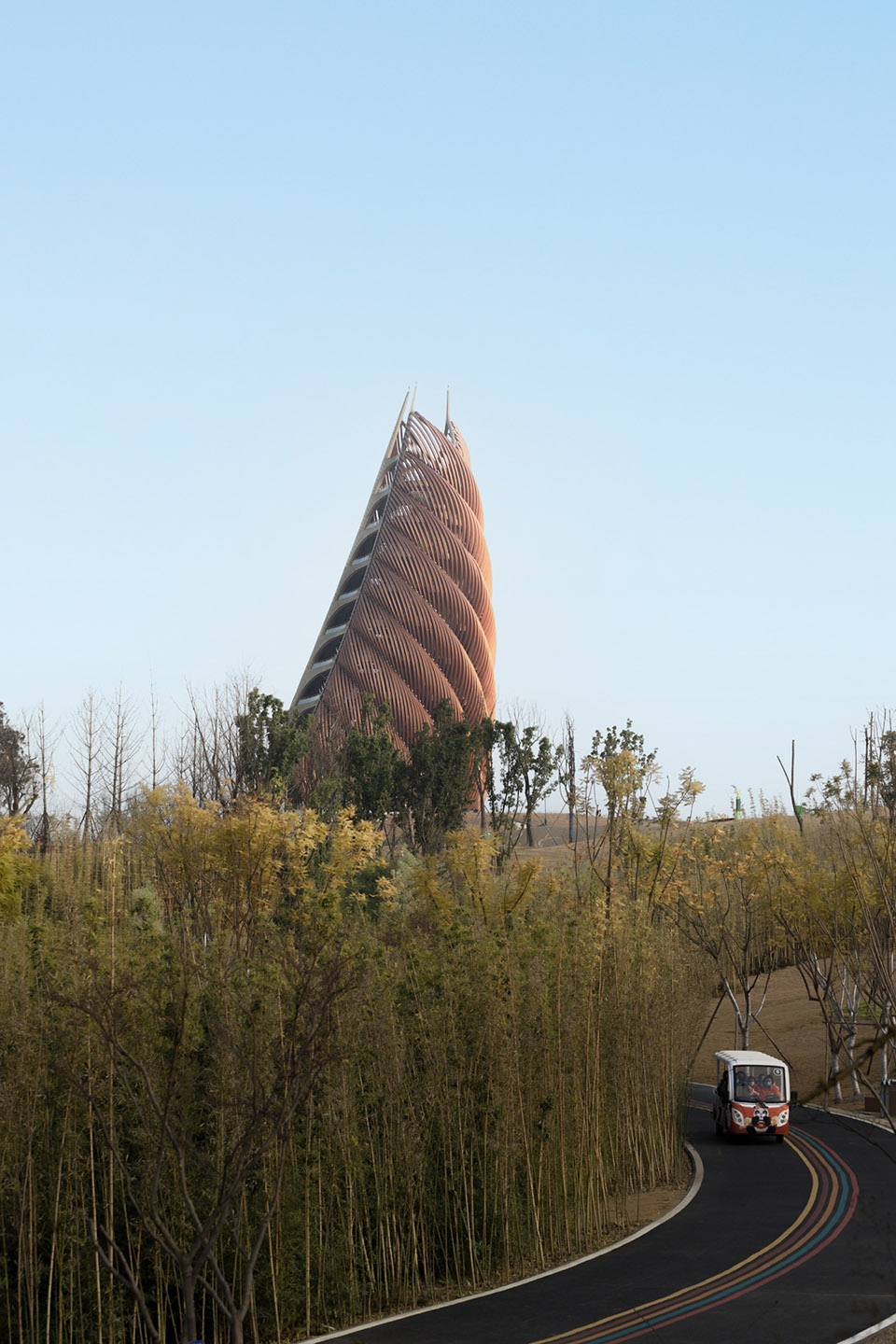 Panda Tower in Chengdu Research Base of Giant Panda Breeding, China by ...