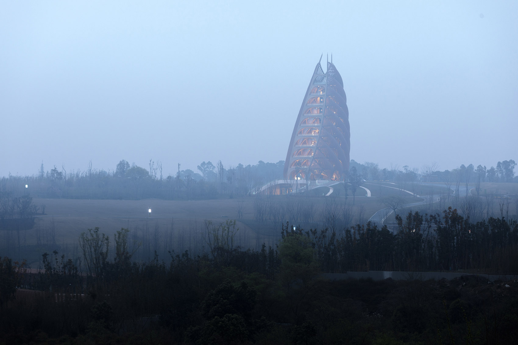 Panda Tower in Chengdu Research Base of Giant Panda Breeding, China by ...
