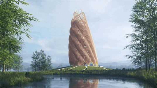 Panda Tower in Chengdu Research Base of Giant Panda Breeding, China by ...