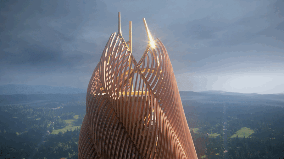 Panda Tower in Chengdu Research Base of Giant Panda Breeding, China by ...