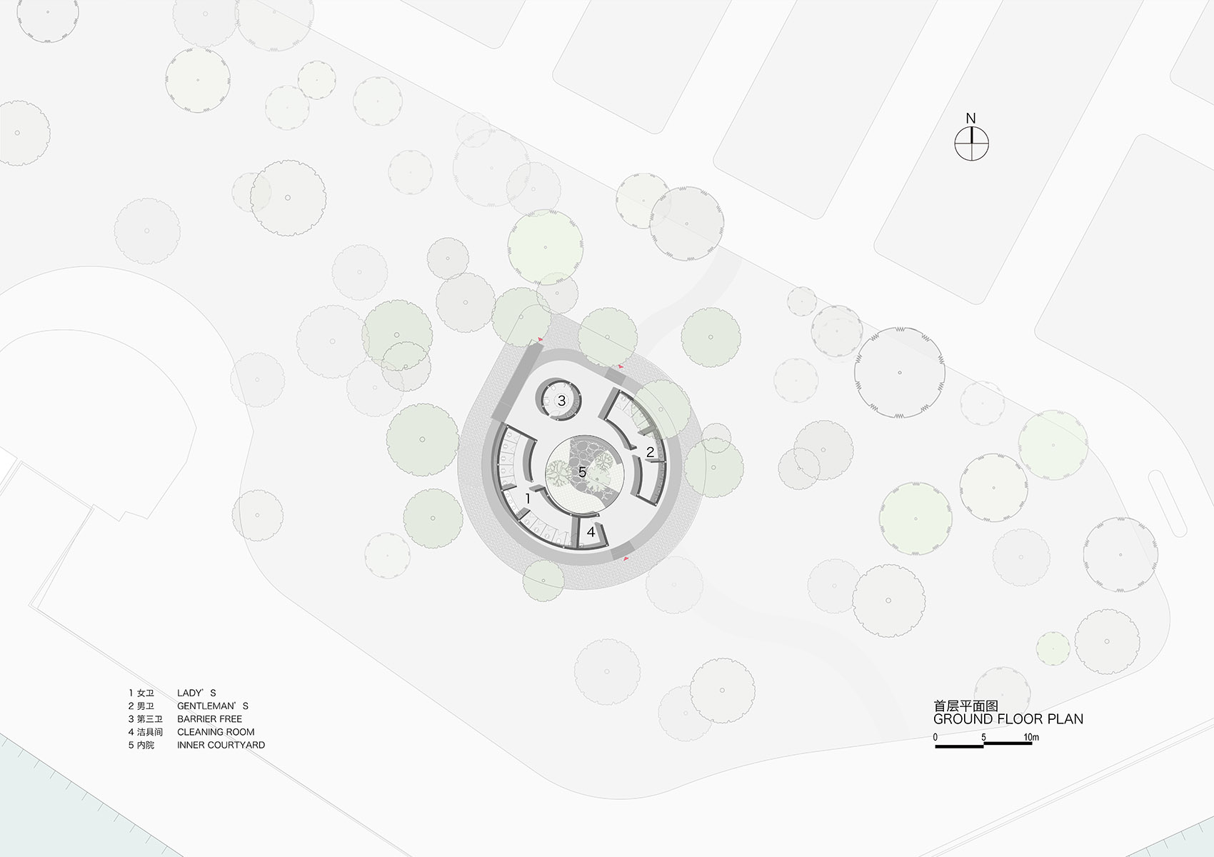 Lakeside rest station – landscape public toilet of Liangzi Lake by UPA ...