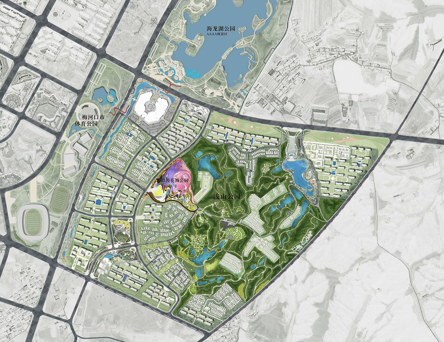 Meihekou Romantic Flower Sea Park, Jilin, China by MILAND DESIGN - 谷德设计网