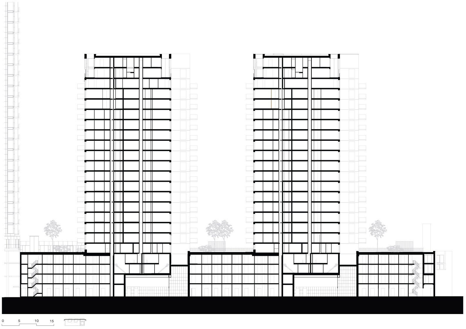 Design of the Mid-rise towers and plinth for De Zalmhaven by KAAN ...