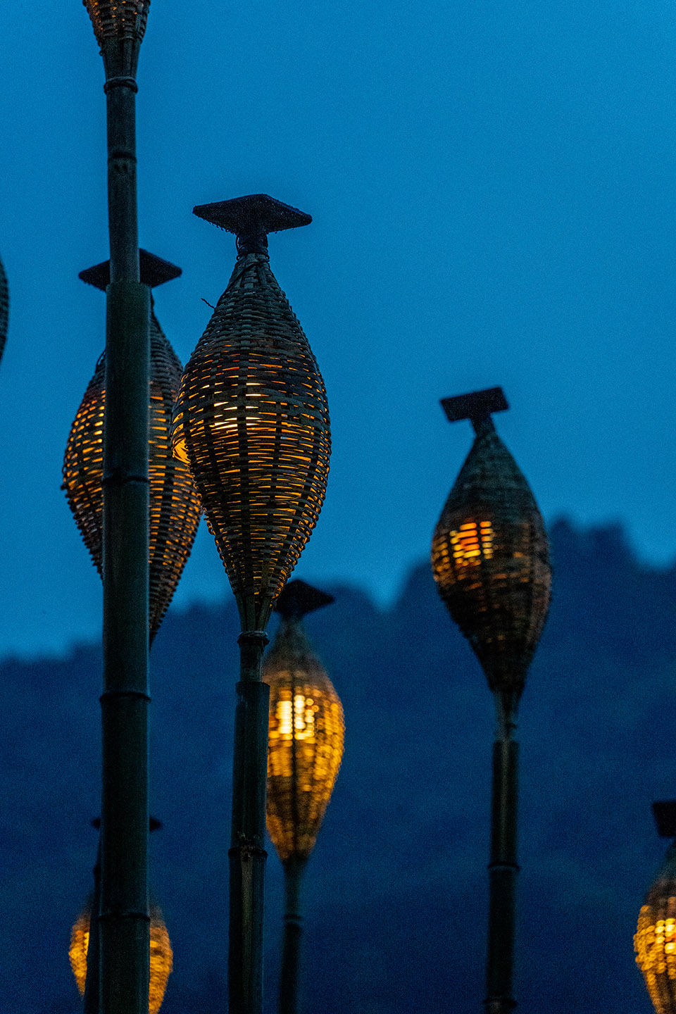 Bamboo Lamp Art Installation “Bamboo Star”, China by Haoshe Space ...