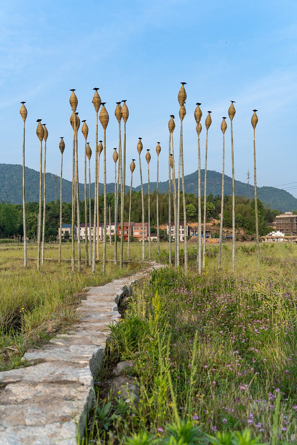 Bamboo Lamp Art Installation “Bamboo Star”, China by Haoshe Space ...