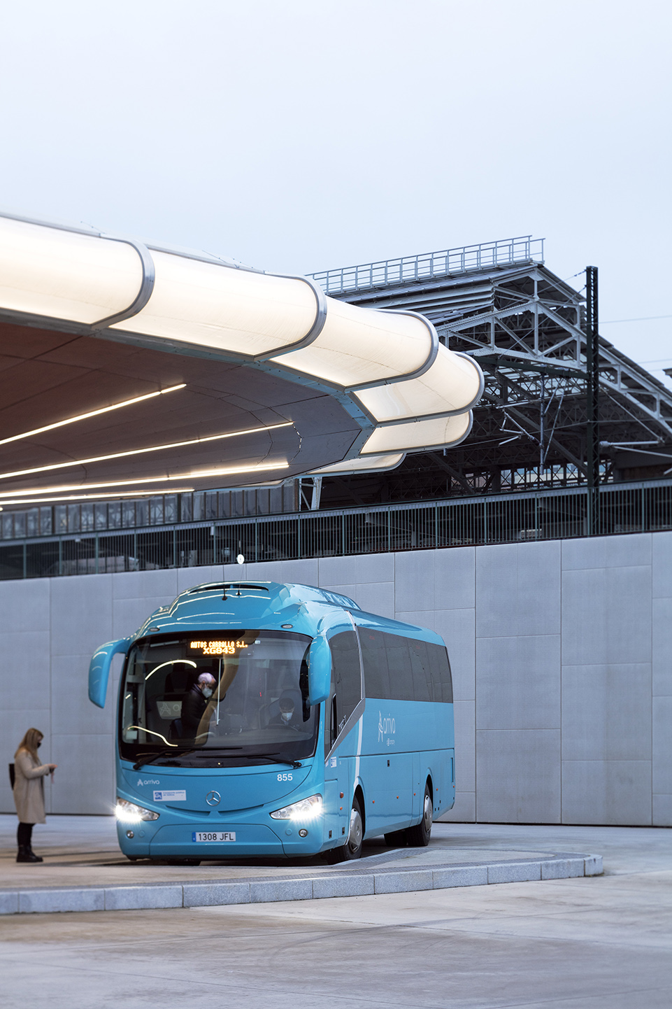 Bus Station integrated in the Santiago de Compostela Intermodal Station ...