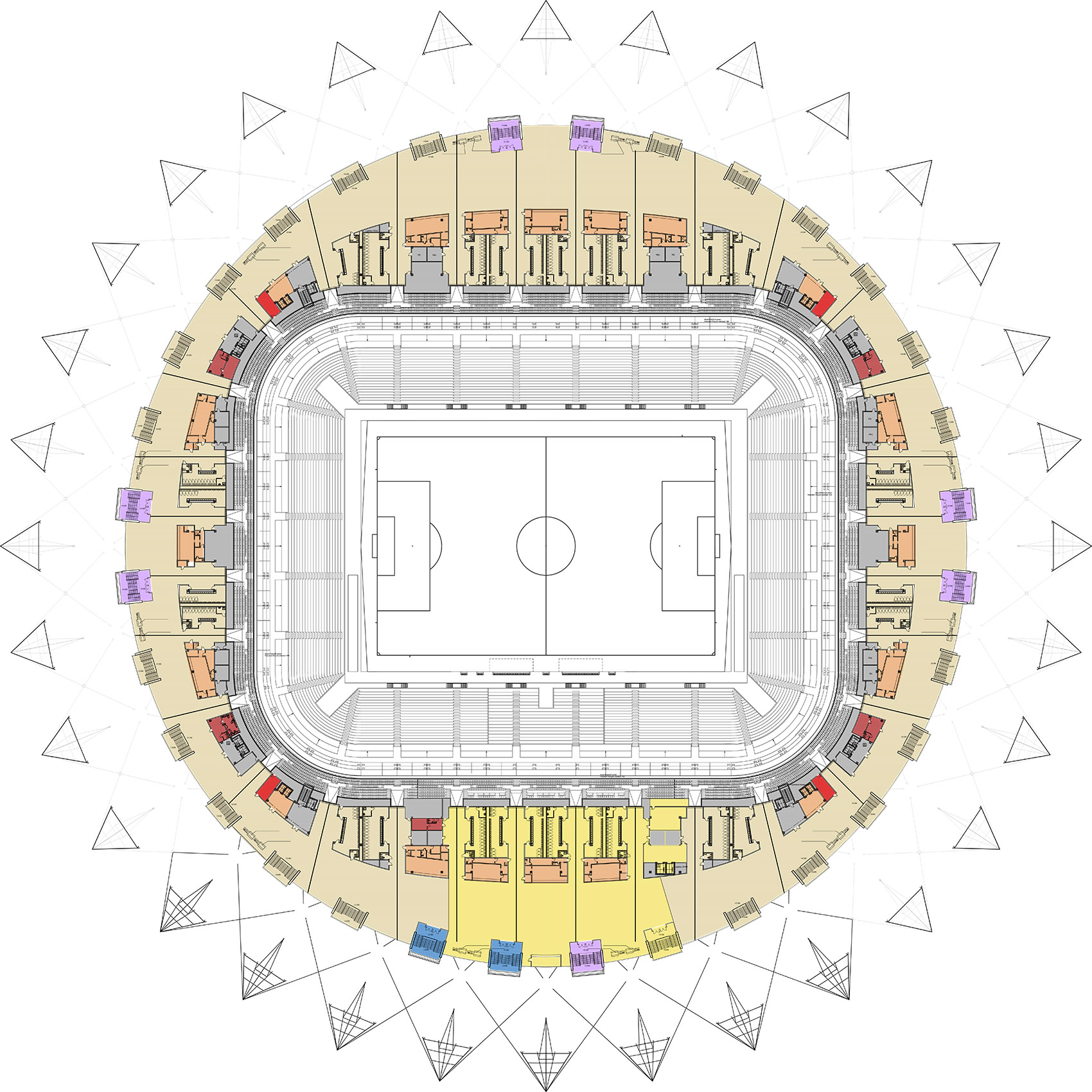 Football Stadium Samara-Arena by PI ARENA - 谷德设计网