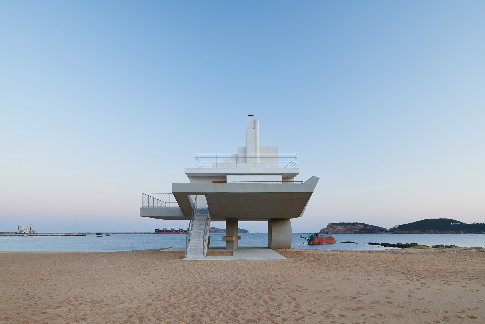 Seaside Floating Pavilion, Shandong, China by TAO - 谷德设计网