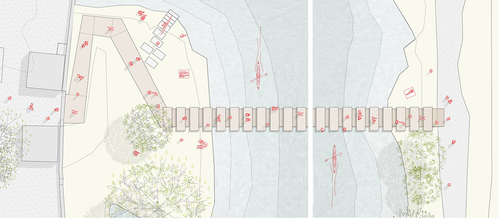 Passallis: Floodable Bridge for Pedestrians over the river Ter in ...