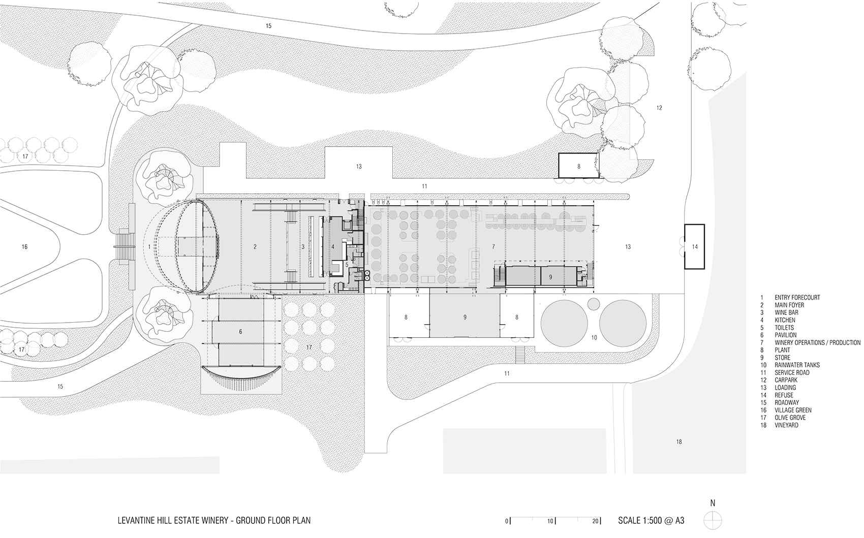 Levantine Hill Estate Winery by Fender Katsalidis - 谷德设计网