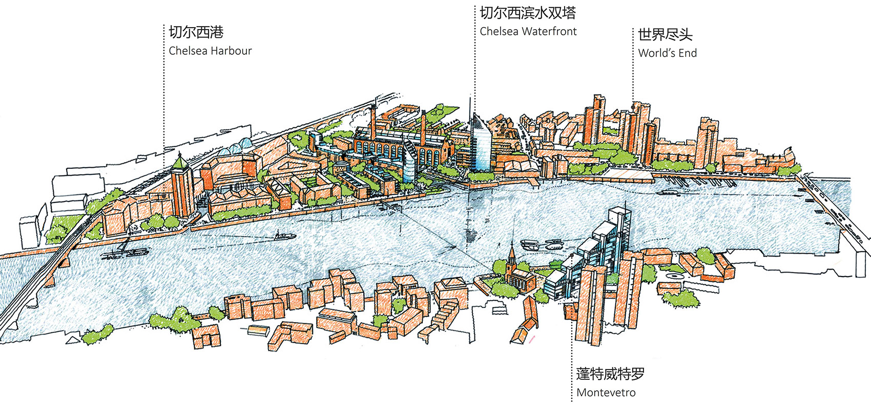Redevelopment of Chelsea Waterfront by Farrells - 谷德设计网
