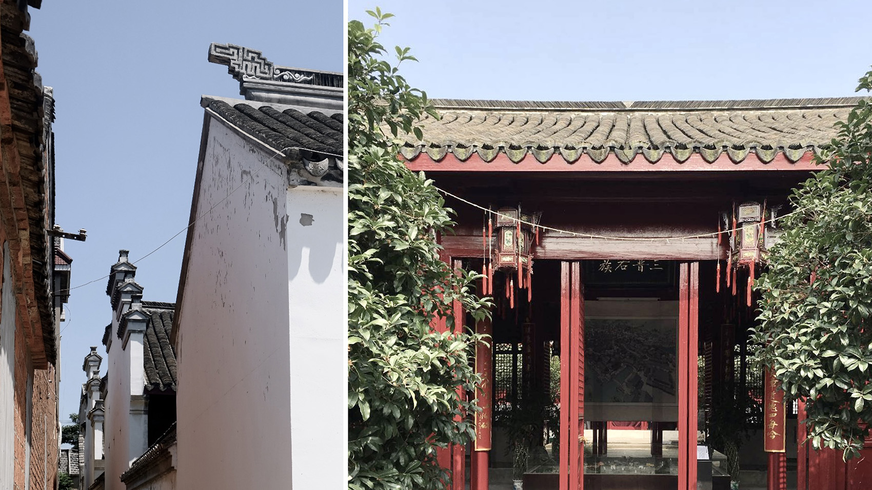 Two examples of renovation of the ancestral hall in Cangkou Village ...