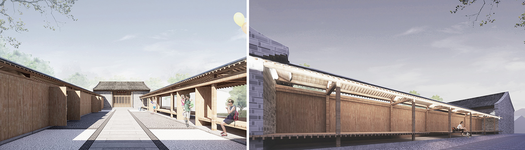 Two examples of renovation of the ancestral hall in Cangkou Village ...