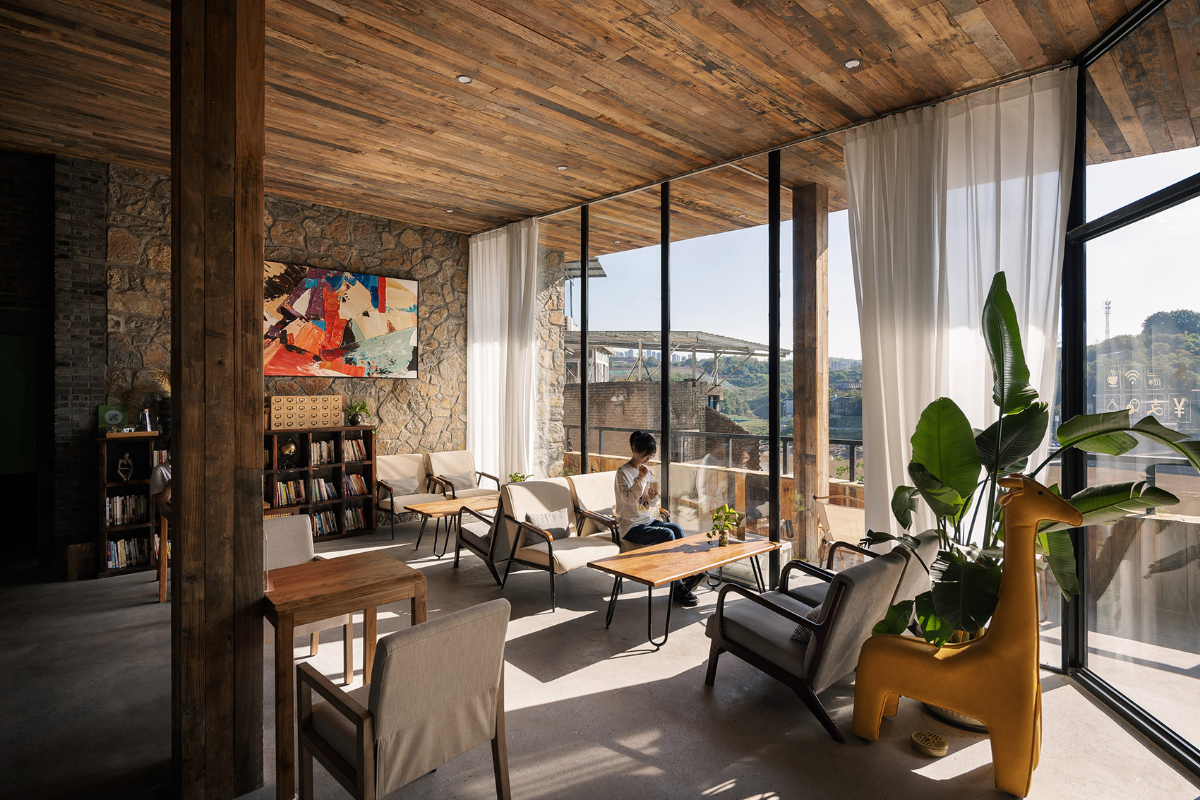 Hand climbing Rock Cafe in Shuitu Old Street by Yueji Architectural ...