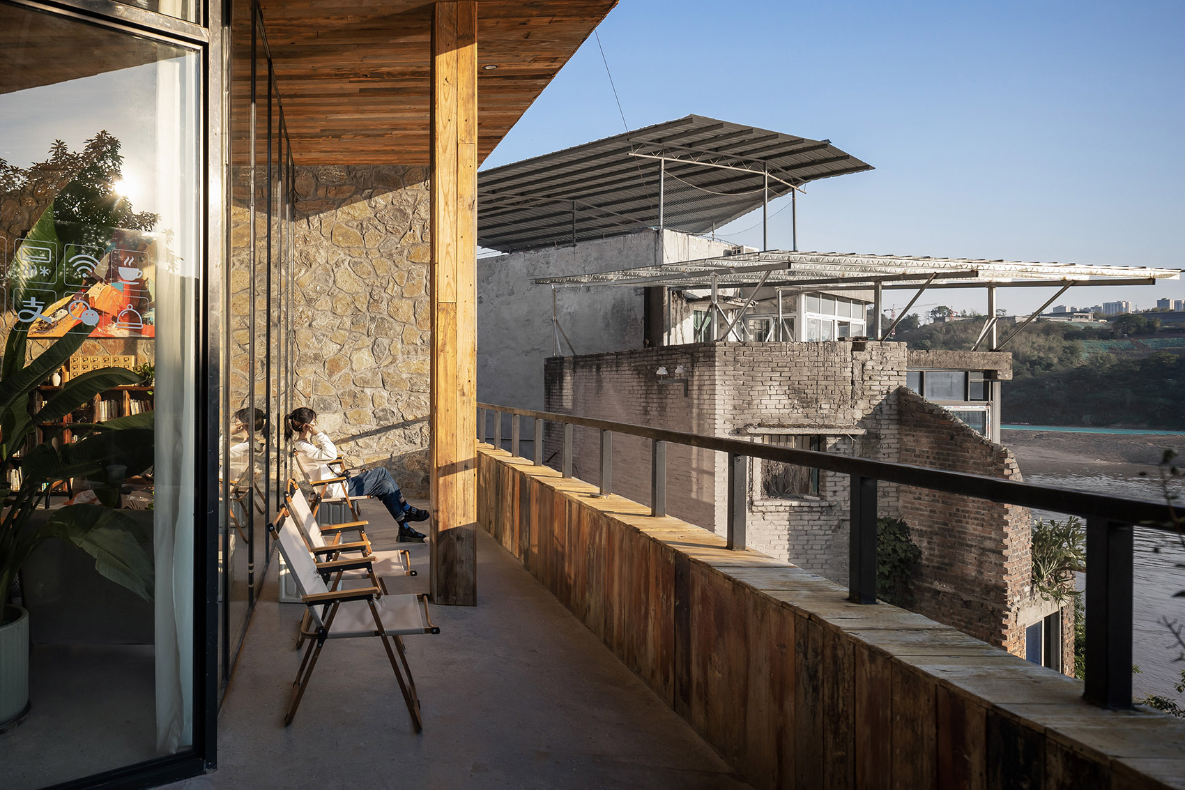 Hand climbing Rock Cafe in Shuitu Old Street by Yueji Architectural ...