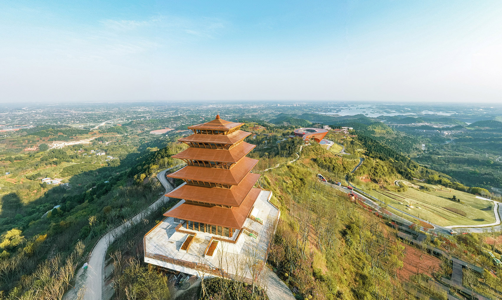 Danjing Pavilion of Longquan Mountain Urban Forest Park by Chengdu ...