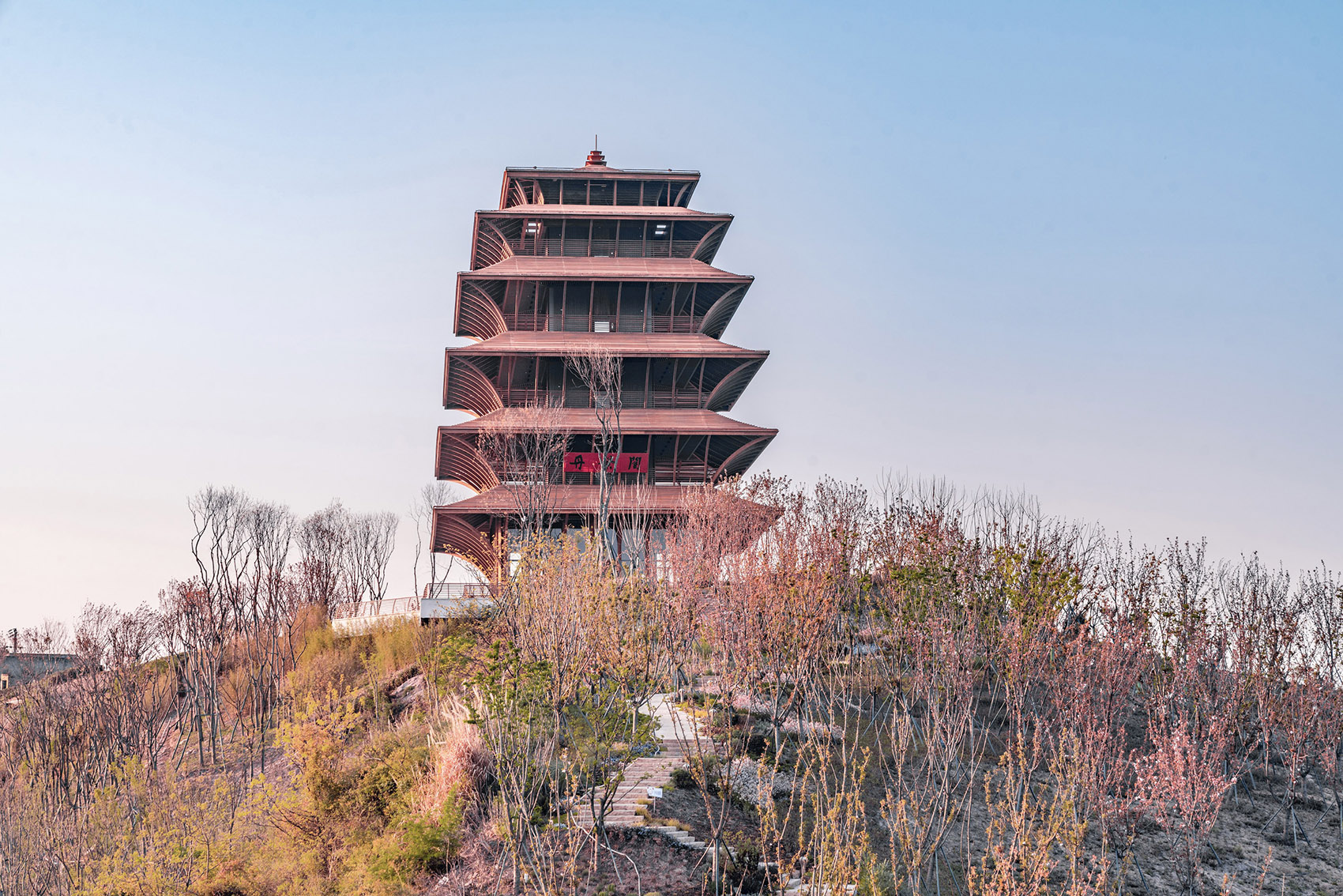 Danjing Pavilion of Longquan Mountain Urban Forest Park by Chengdu ...