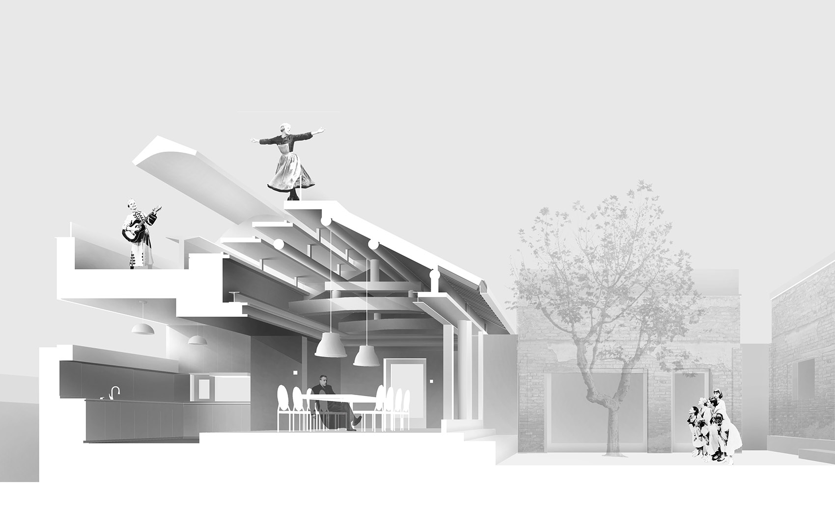 House Over the Wall by Chaoffice - 谷德设计网