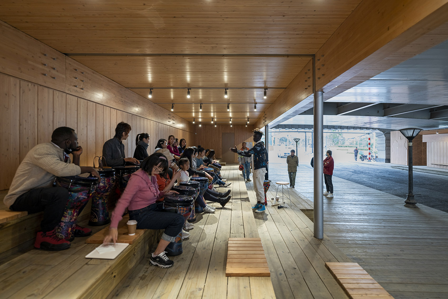 Service Station Under Wuning Road Bridge, Suzhou Creek, Shanghai by ...