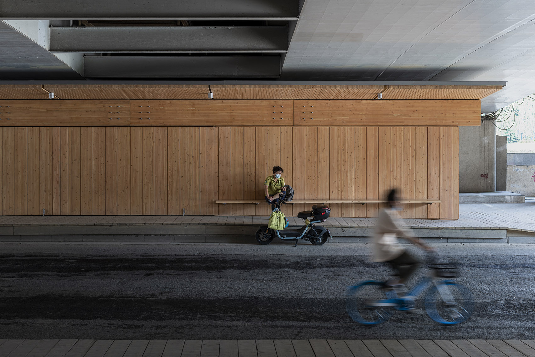 Service Station Under Wuning Road Bridge, Suzhou Creek, Shanghai by ...