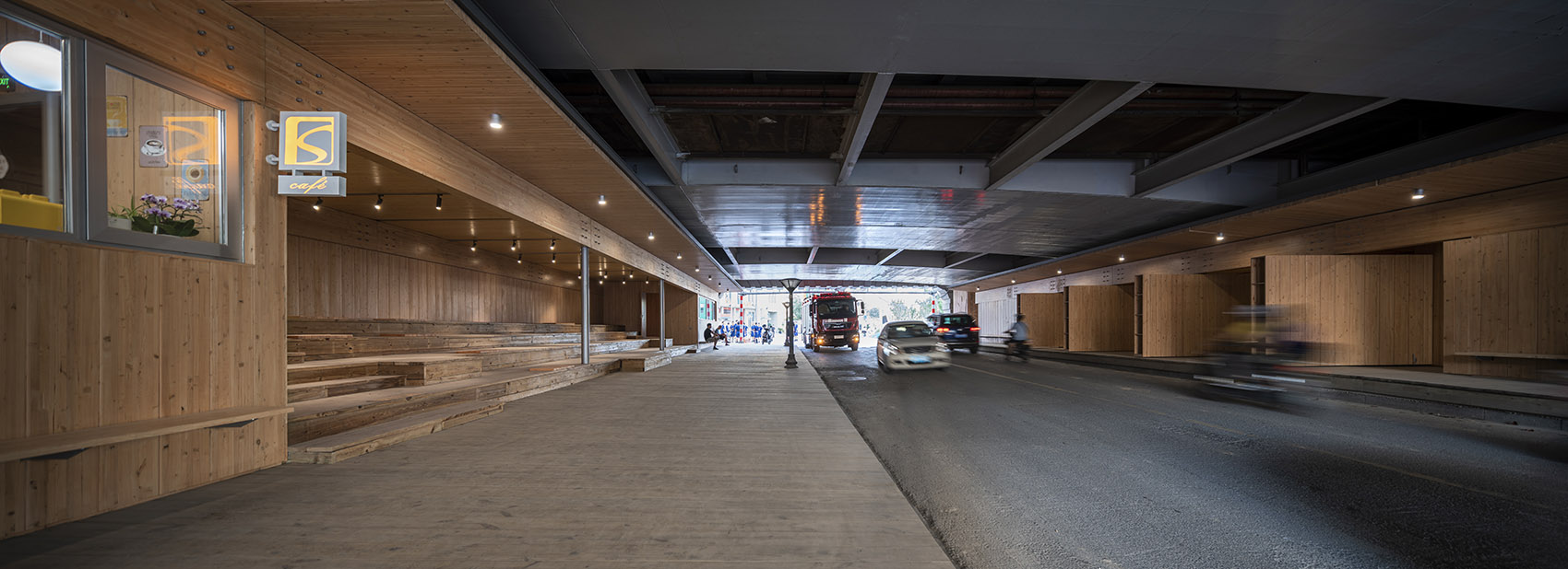 Service Station Under Wuning Road Bridge, Suzhou Creek, Shanghai by ...