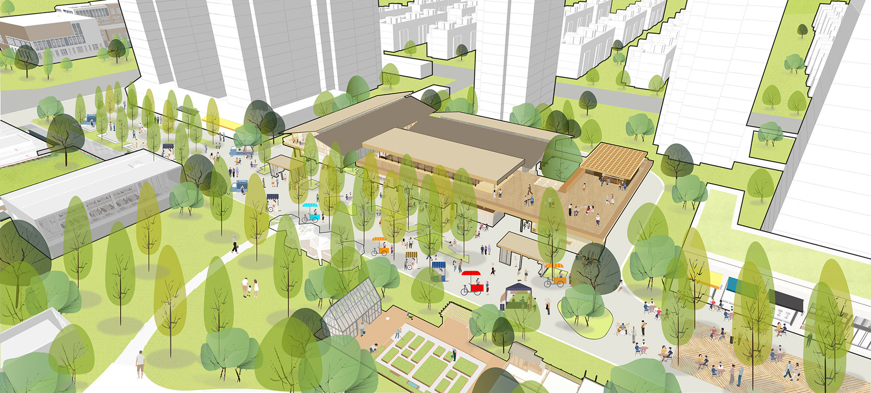 Pulo Ideal Park Market by Horizon & Atmosphere Landscape - 谷德设计网