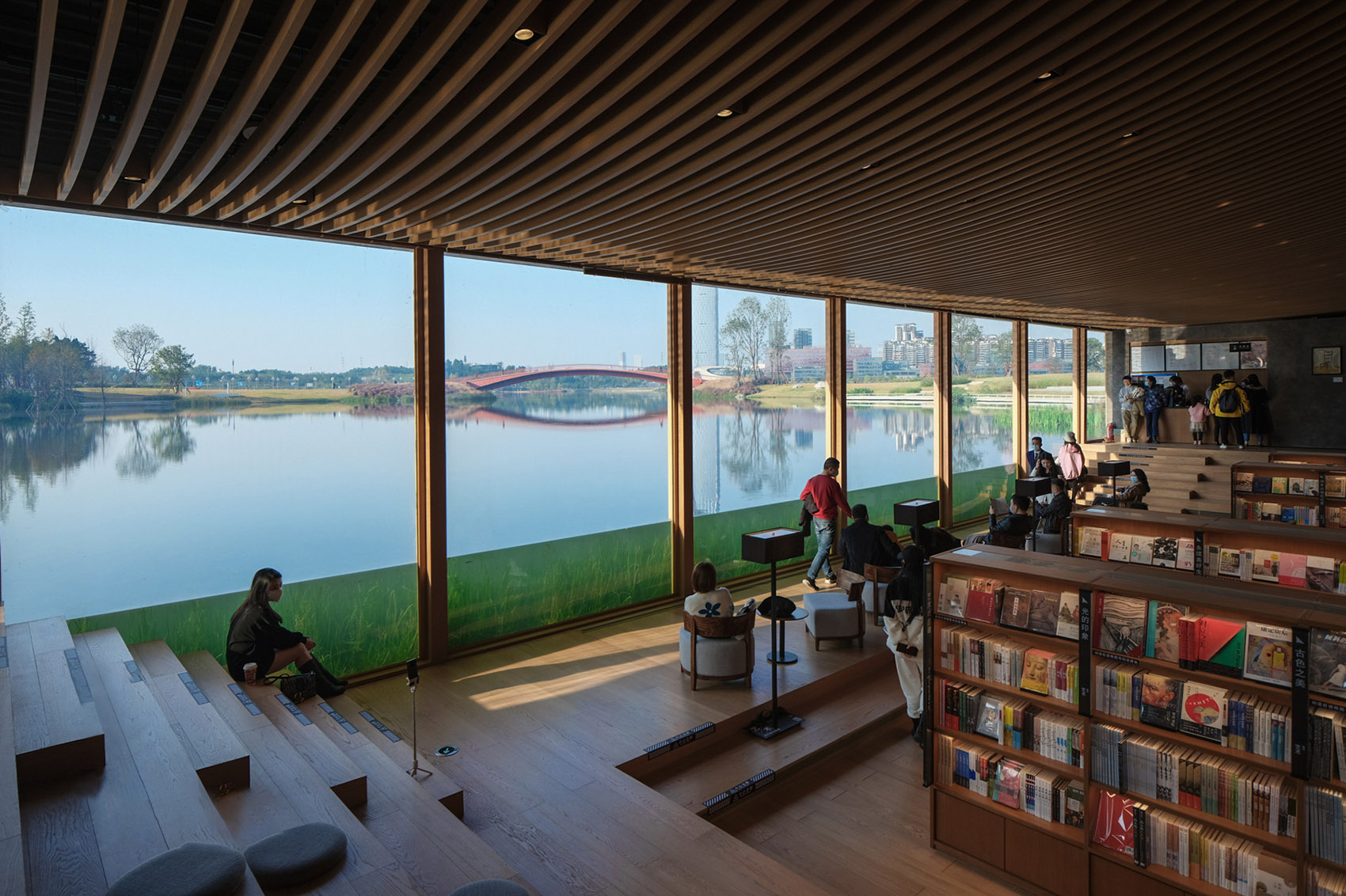 Xinglong Lake · Lakeside Woods Library by Yudao Landscape Design - 谷德设计网