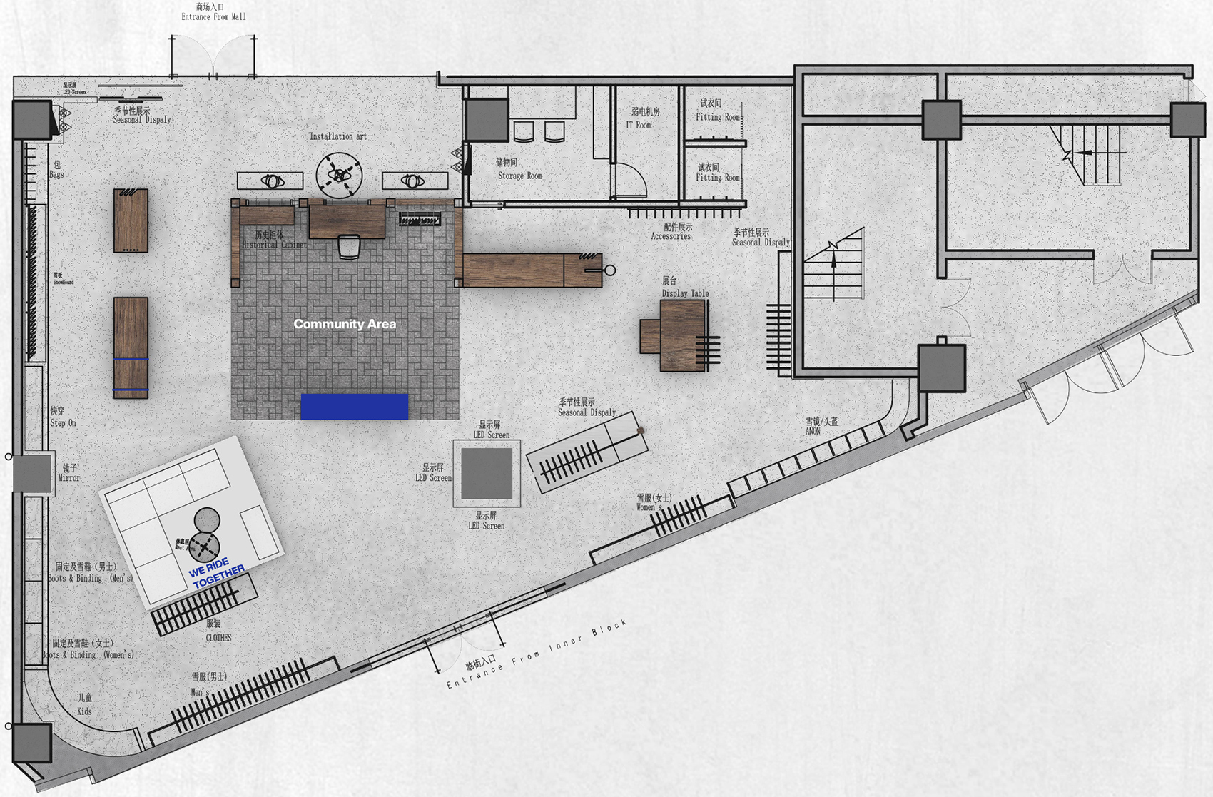 BURTON Chengdu flagship store By SA&BOO Studio - 谷德设计网