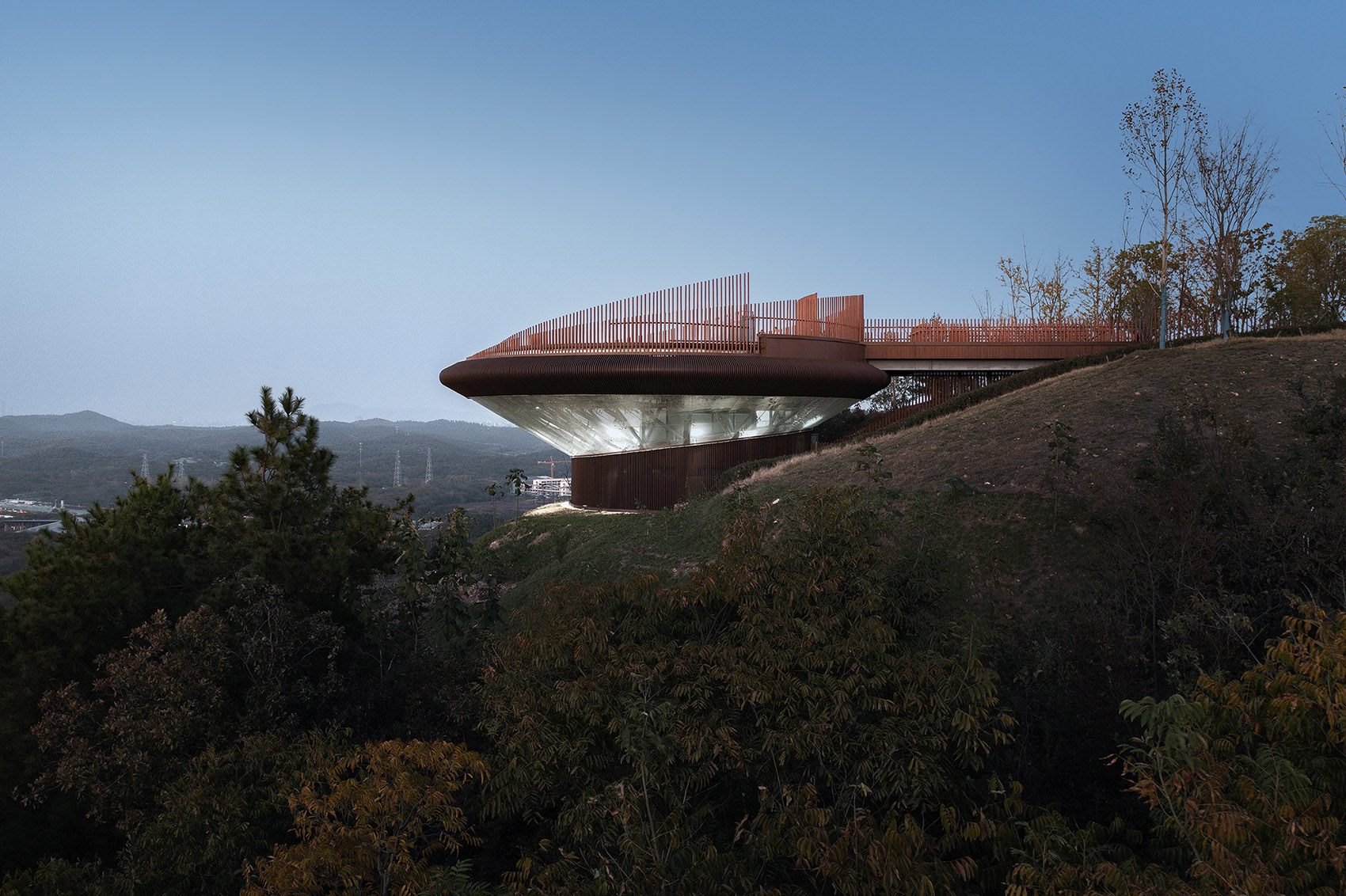 The fire lookout at the top of hill by Architectural and Engineers Co ...