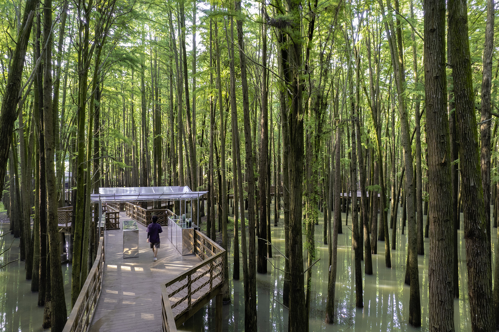 Temporary Pavilions in Aquatic Forest Park, China by Atelier Gegeben - 谷德设计网