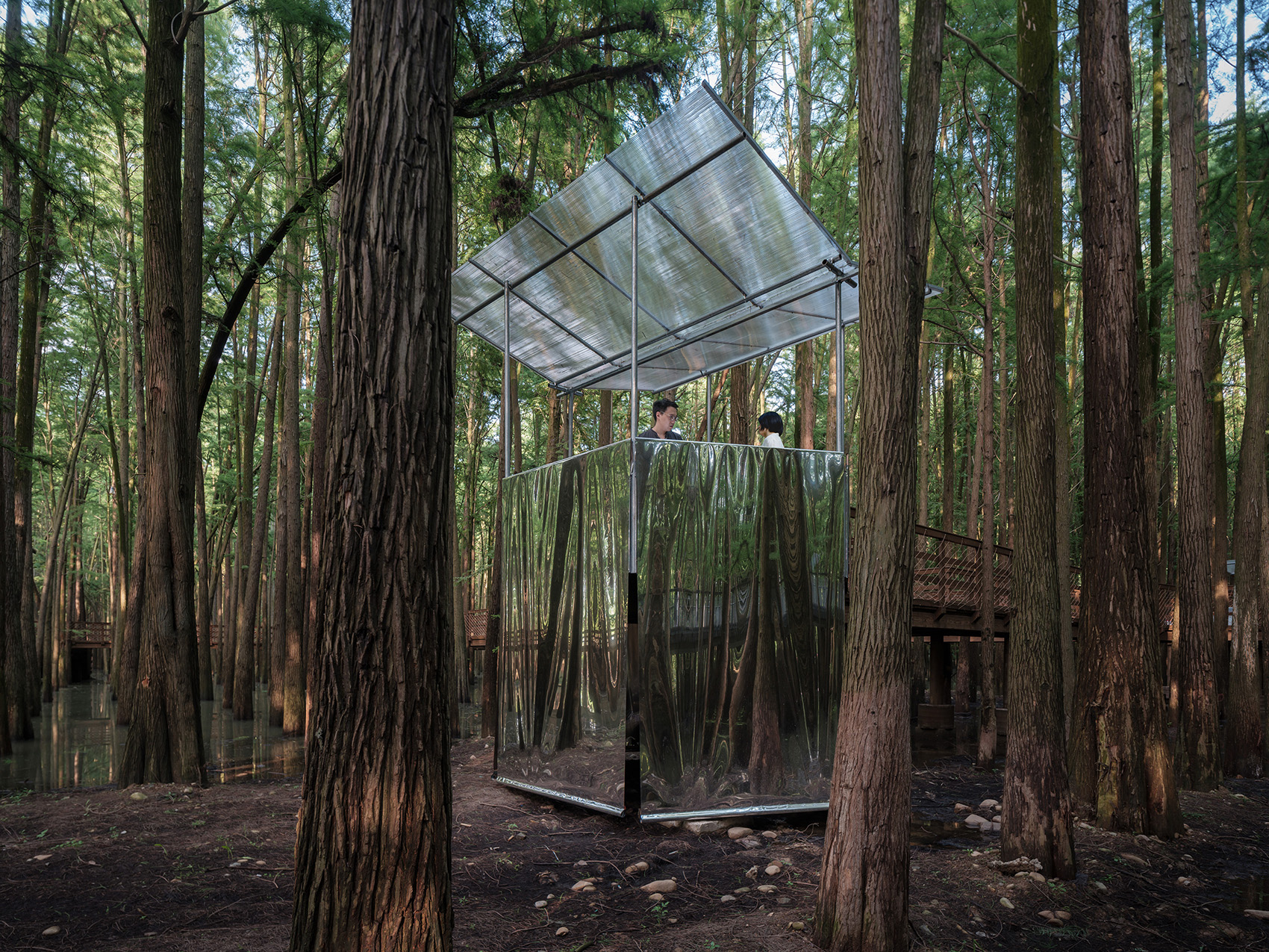 Temporary Pavilions in Aquatic Forest Park, China by Atelier Gegeben ...