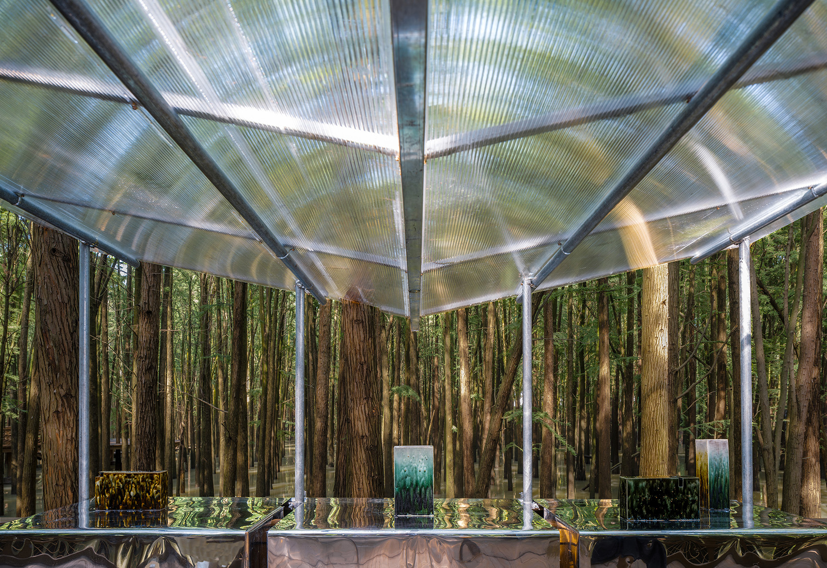 Temporary Pavilions in Aquatic Forest Park, China by Atelier Gegeben - 谷德设计网