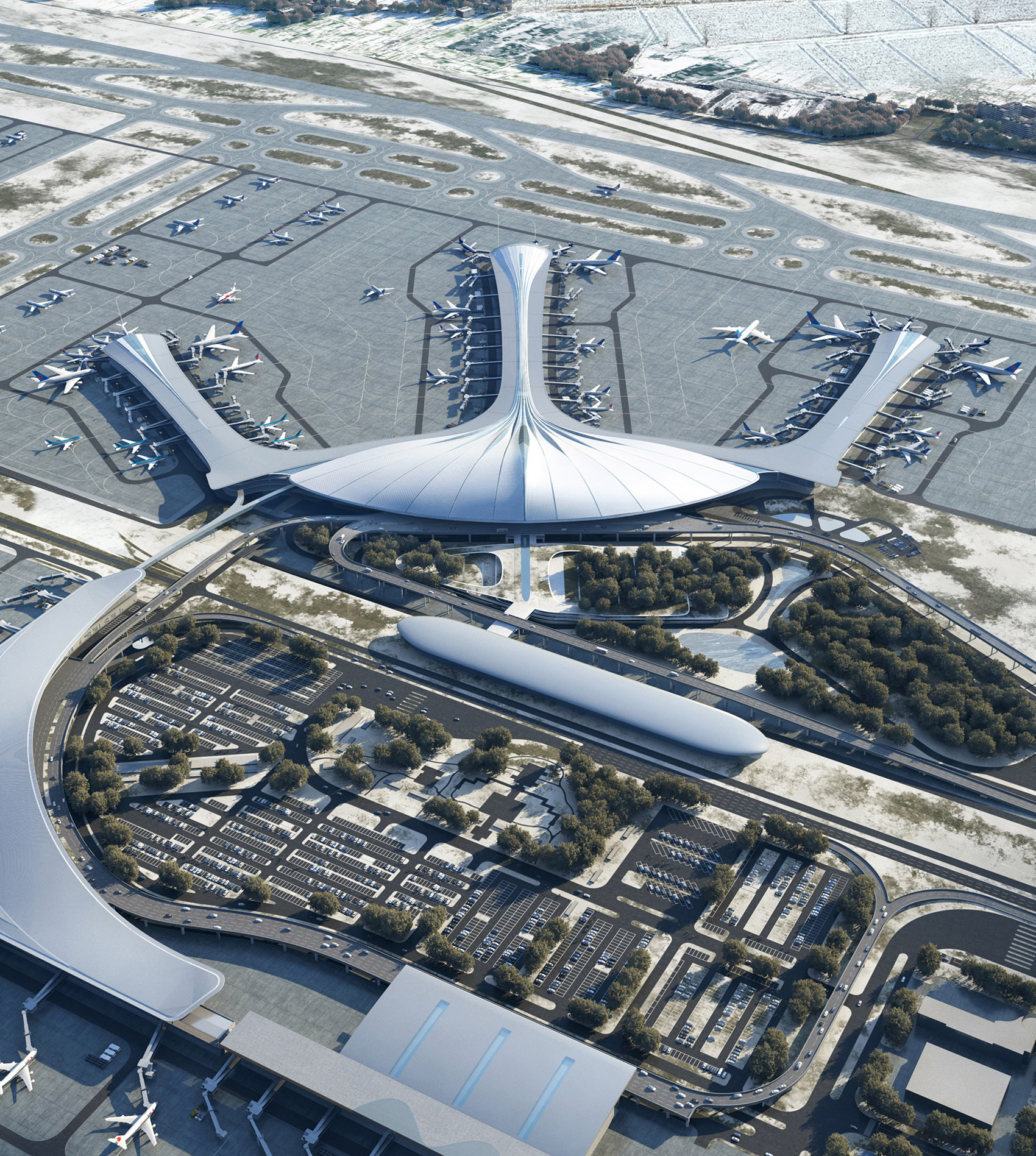 MAD reveals design for the new terminal of Changchun Airport - 谷德设计网
